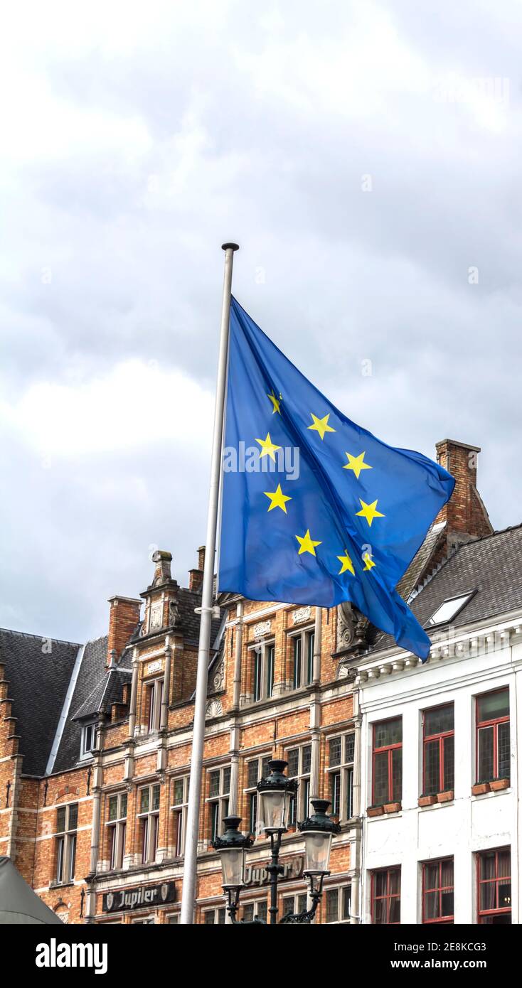 Eu flag bruges hi-res stock photography and images - Alamy