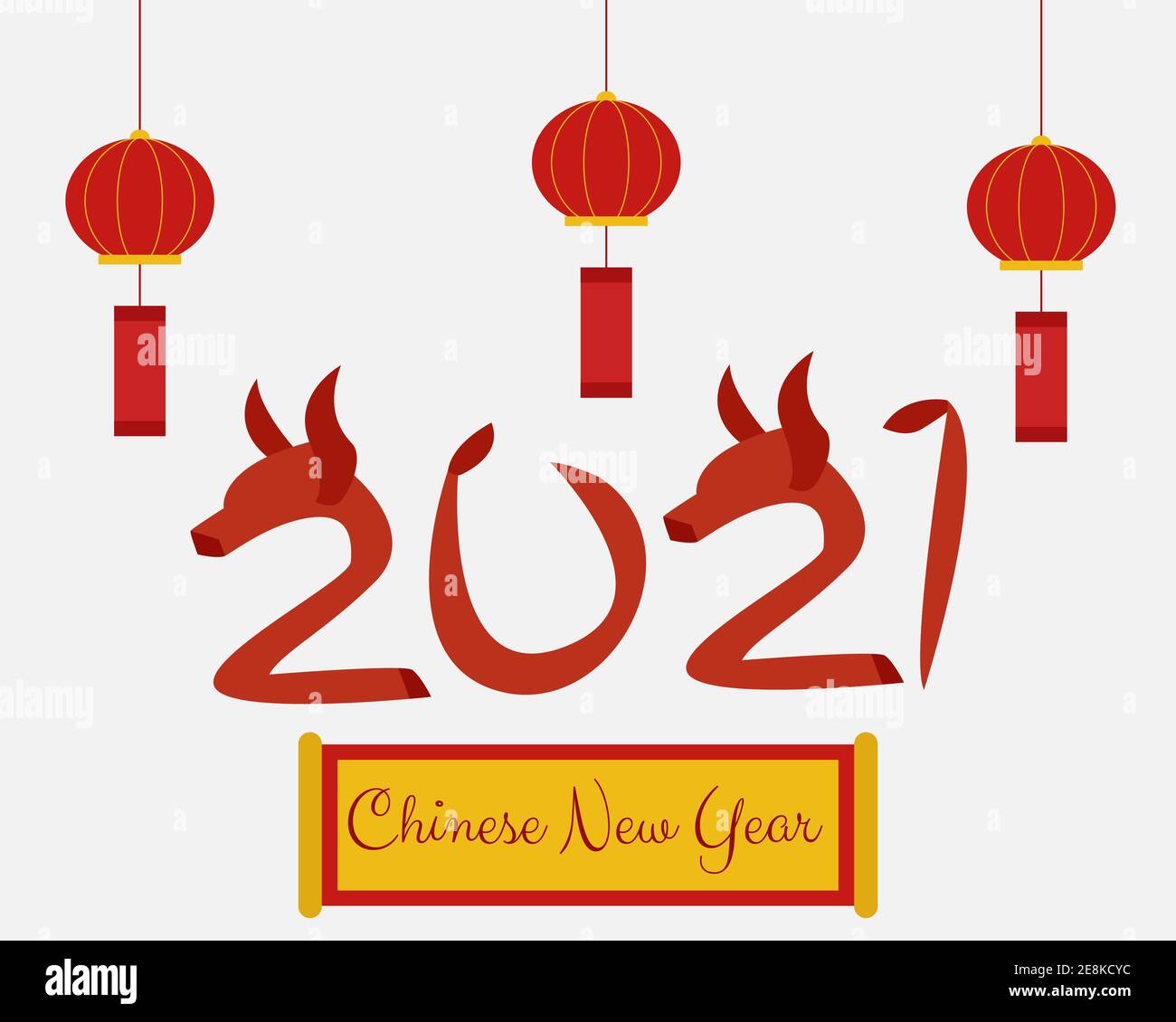 Chinese zodiac ox 2021 Stock Vector Images - Alamy