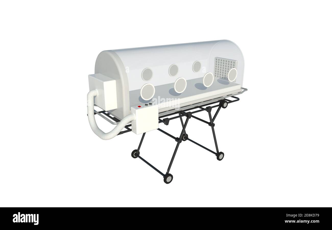 3D Illustration Stretcher Isolation Negative Pressure for quarantine ...