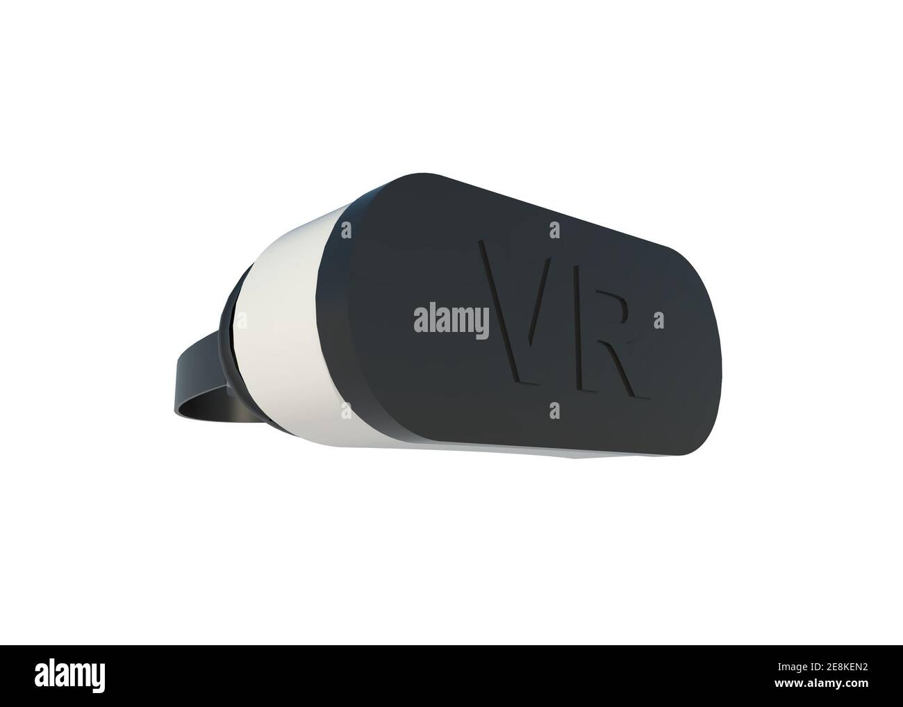 Isolated 3d Illustration Virtual reality or VR on white background with ...