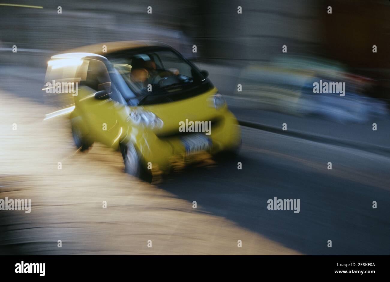 Florence, Italy Smart Car In Motion Stock Photo - Alamy
