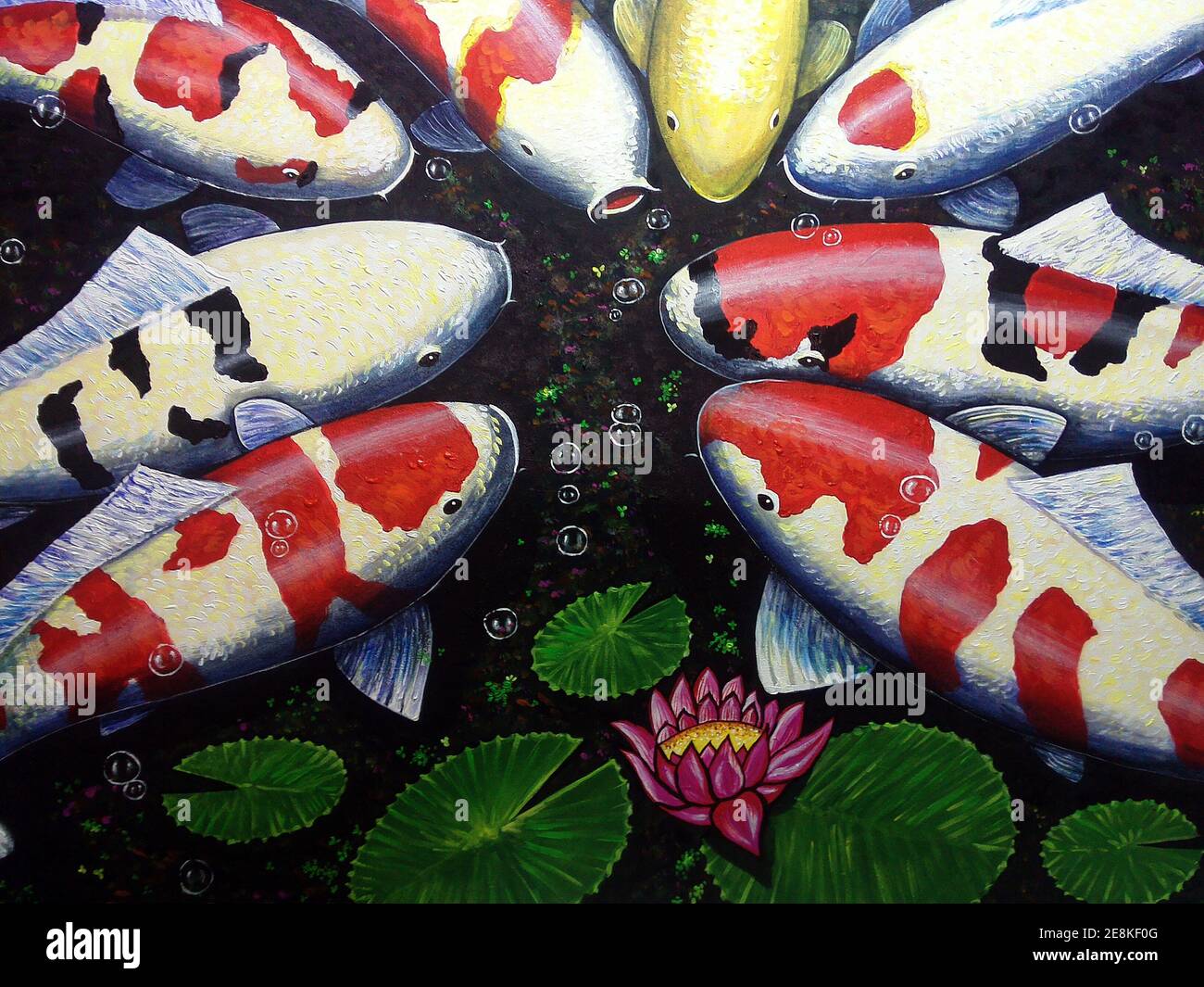 Koi fish painting hi-res stock photography and images - Alamy