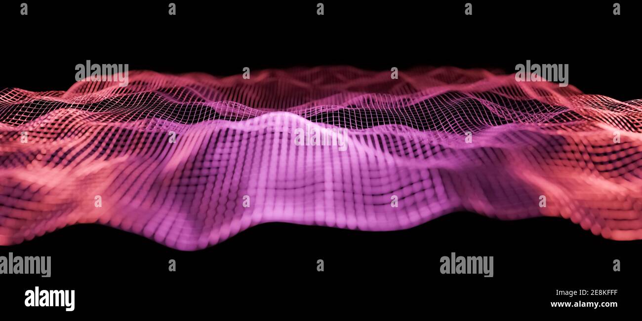 Floating Fragile 3d Wireframe Structure Modern Abstract Virtual Grid Background Audio