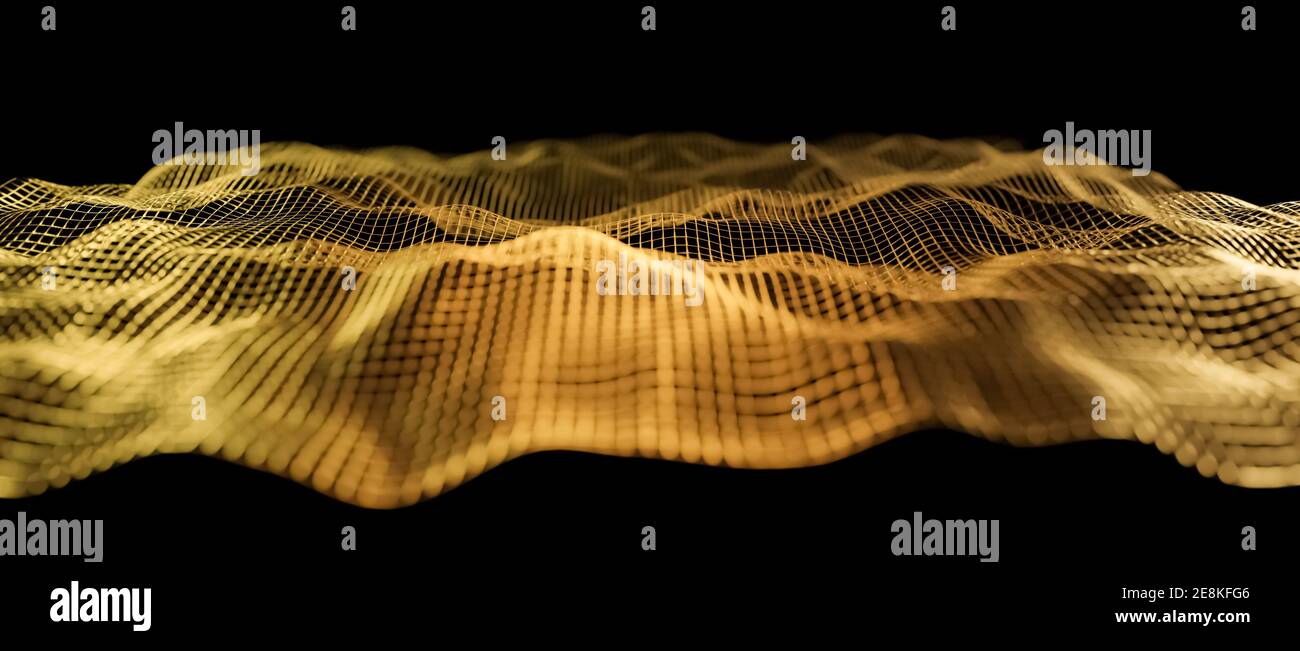 Floating Fragile 3d Wireframe Structure Modern Abstract Virtual Grid Background Audio