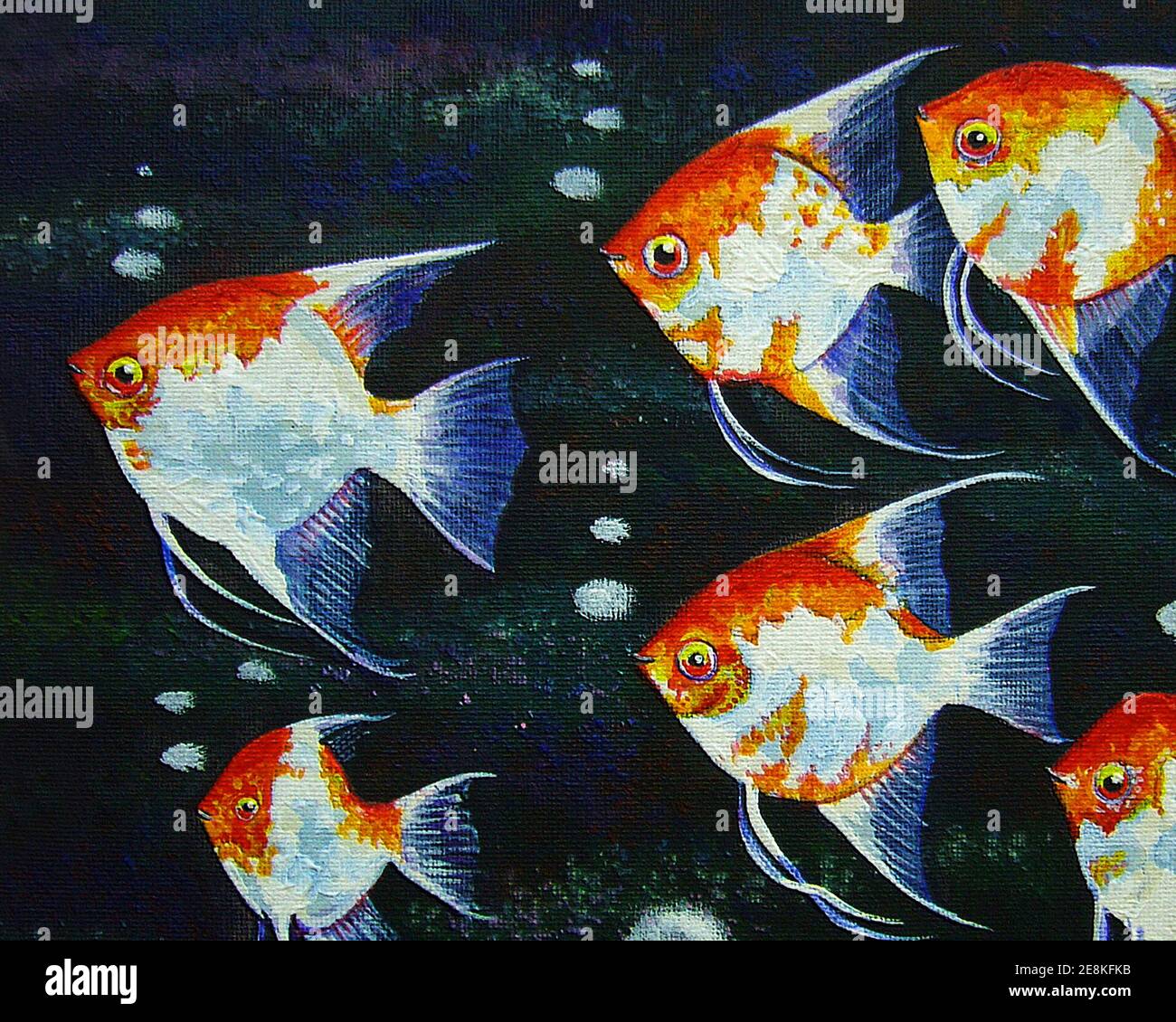 Art, painting ,Acrylic color , fish , design , background, from ...