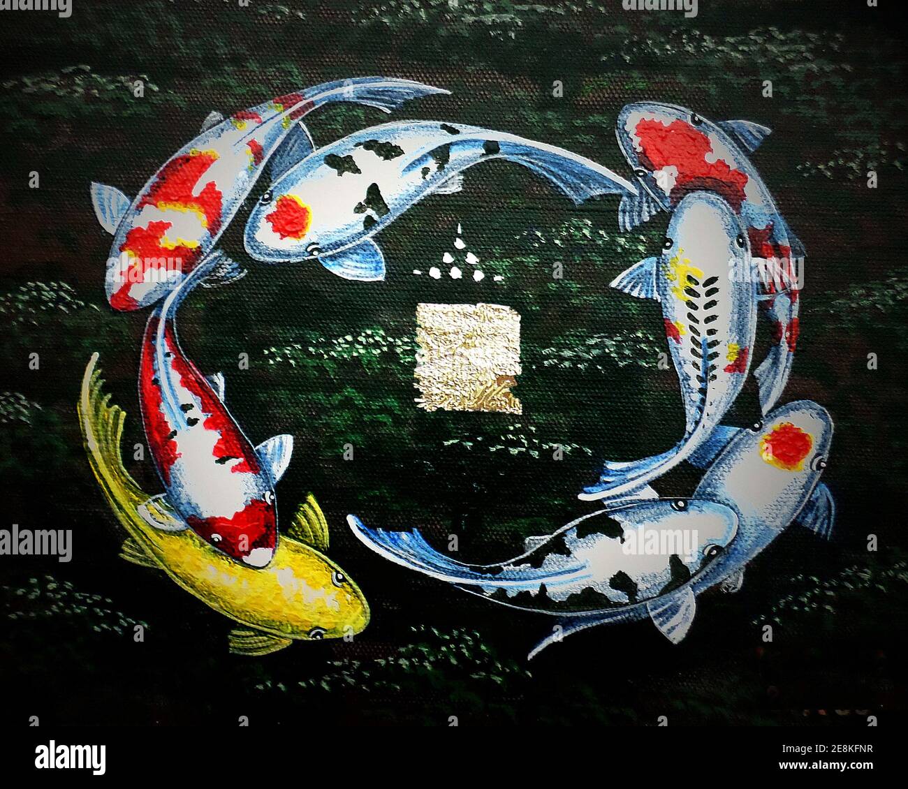 Koi fish painting hi-res stock photography and images - Alamy