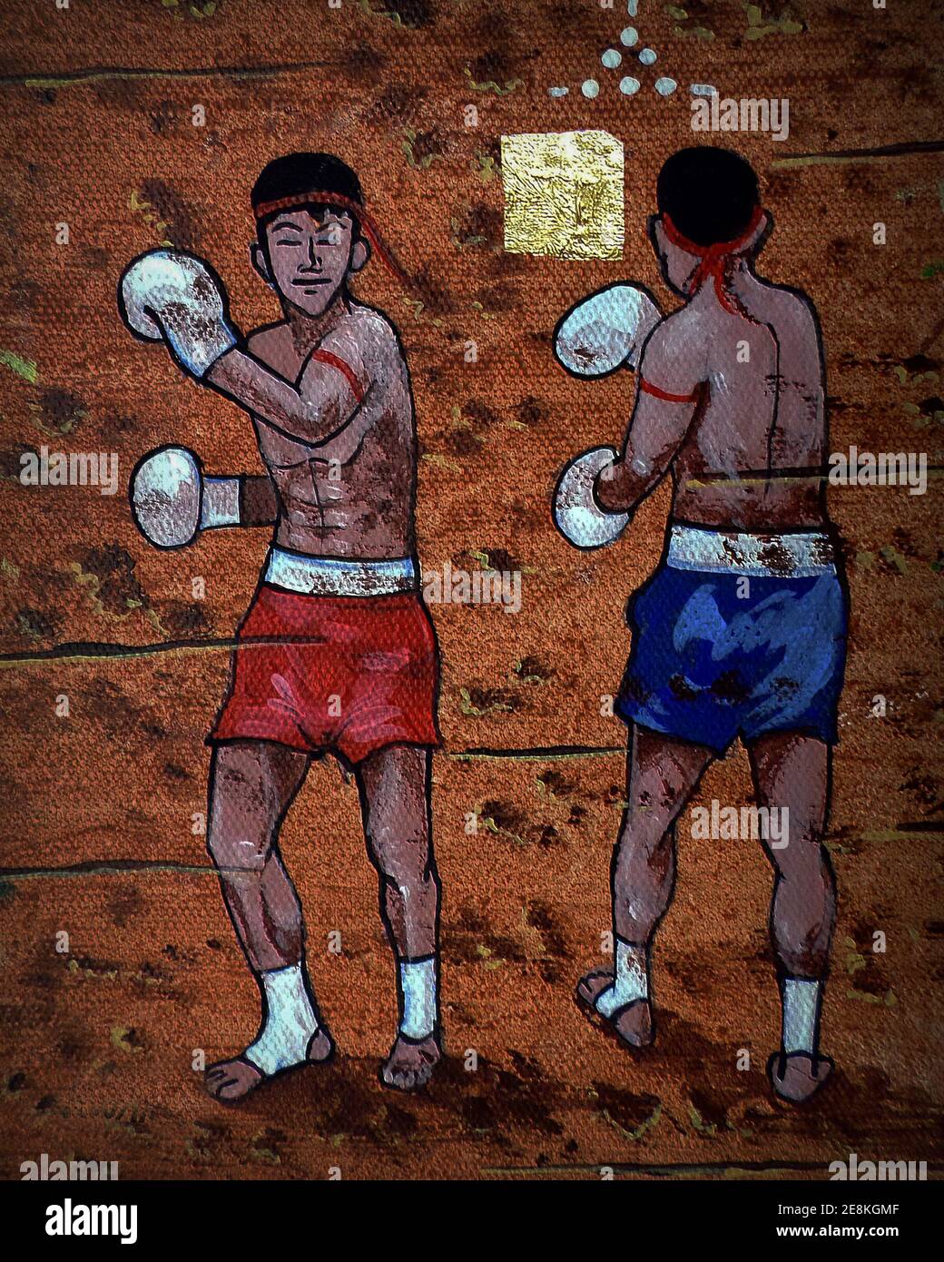 Art ,painting ,Acrylic color ,Muay thai , Thai boxing ,from Thailand ...