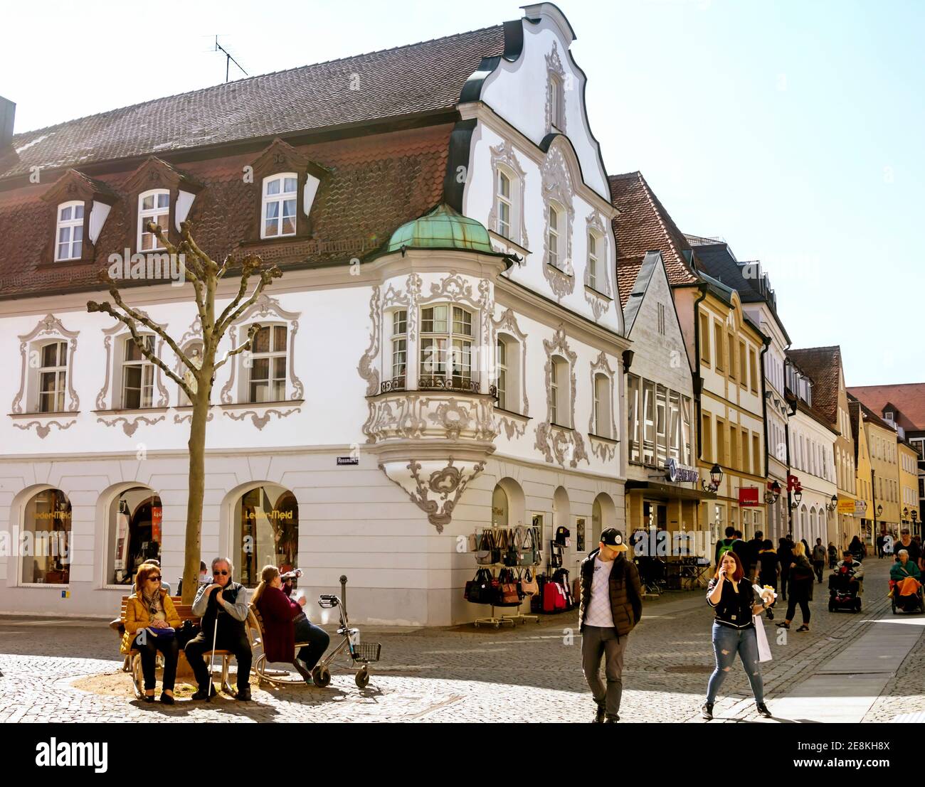view of Amberg, 2019, an old medieval town in Bavaria, Germany Stock ...