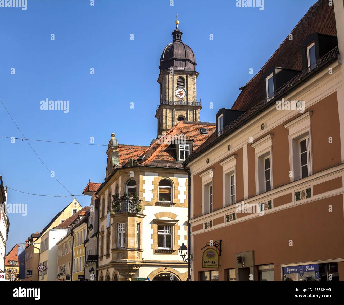 view of Amberg, 2019, an old medieval town in Bavaria, Germany Stock ...