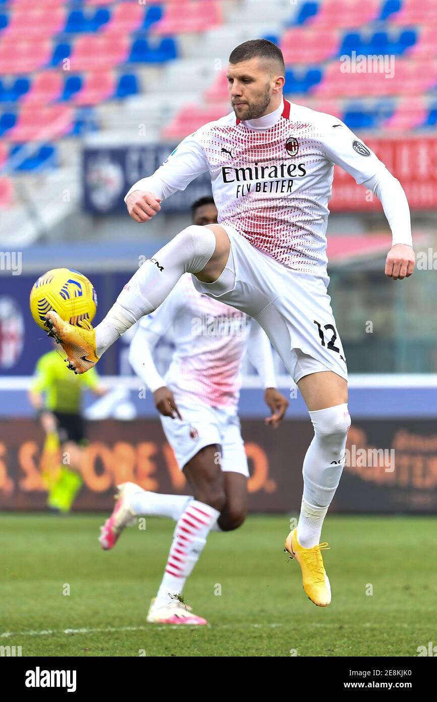 Ante Rebic of AC Milan in action during the Serie A football match ...