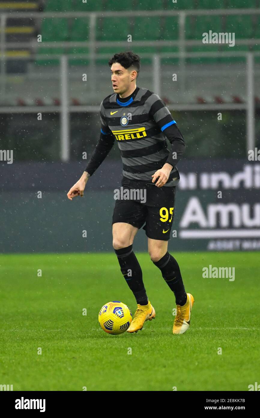 Milano, Italy. 30th Jan, 2021. Alessandro Bastoni (95) of Inter Milan ...