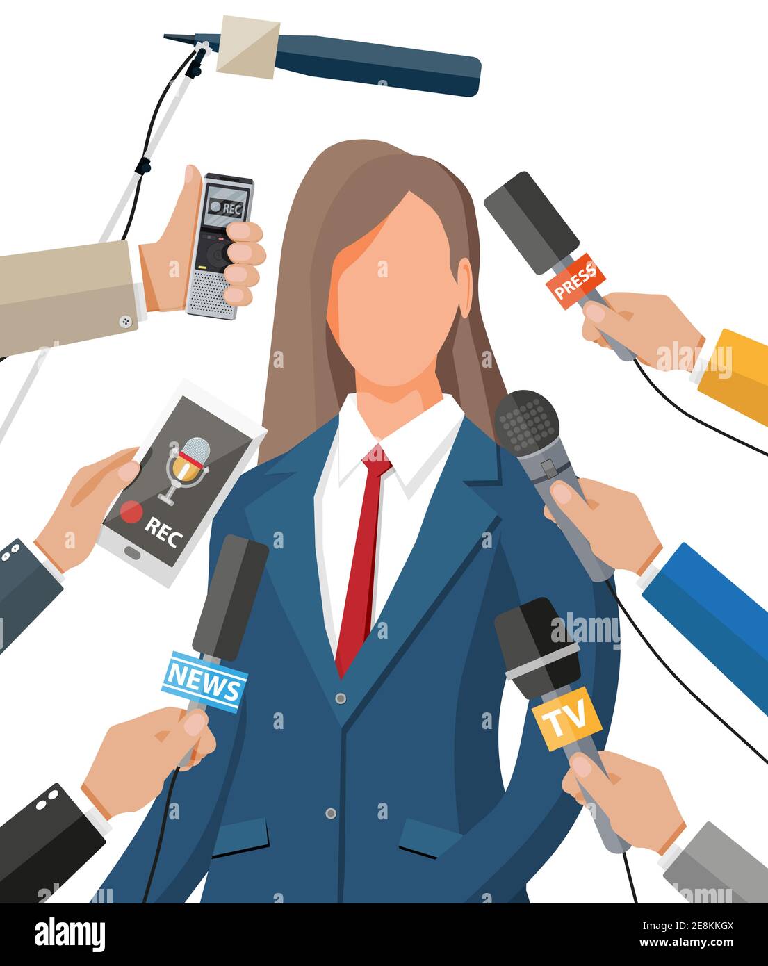 Female journalists Stock Vector Images - Alamy
