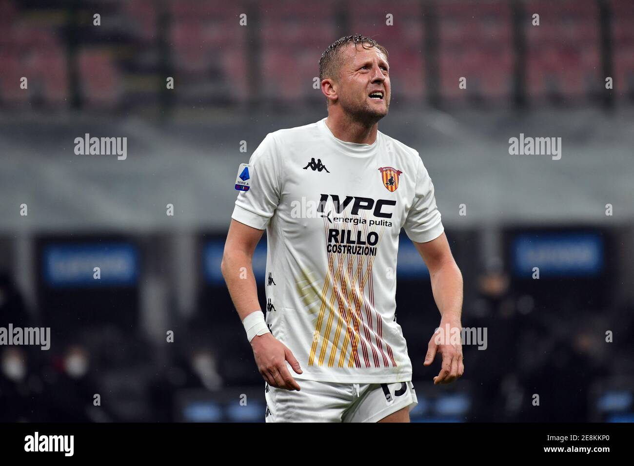 Milano, Italy. 30th Jan, 2021. Kamil Glik (15) of Benevento seen in the ...