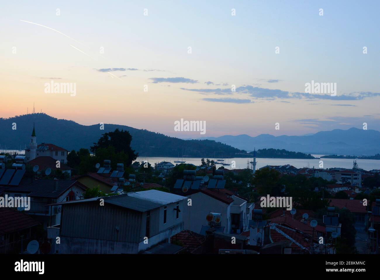 Turkish Town of Fetiye at night Stock Photo - Alamy