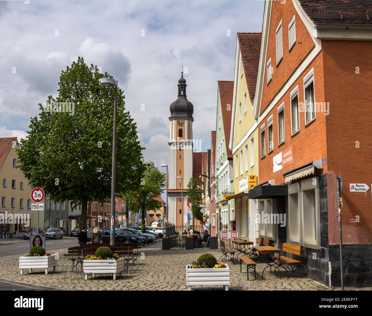 Allersberg / GERMANY - MAY 1, 2019: Traditional houses of the German ...