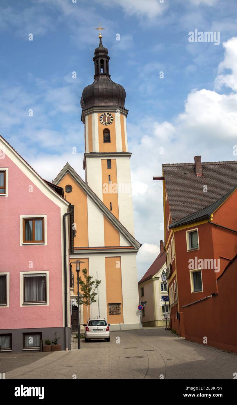 Allersberg / GERMANY - MAY 1, 2019: Traditional houses of the German ...