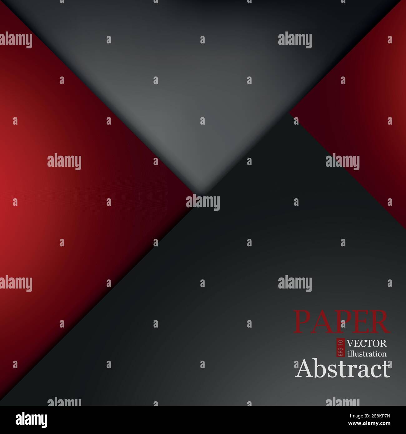 Red Triangle Vector Background Geometric Overlap Layer On Black Space For Text And Background