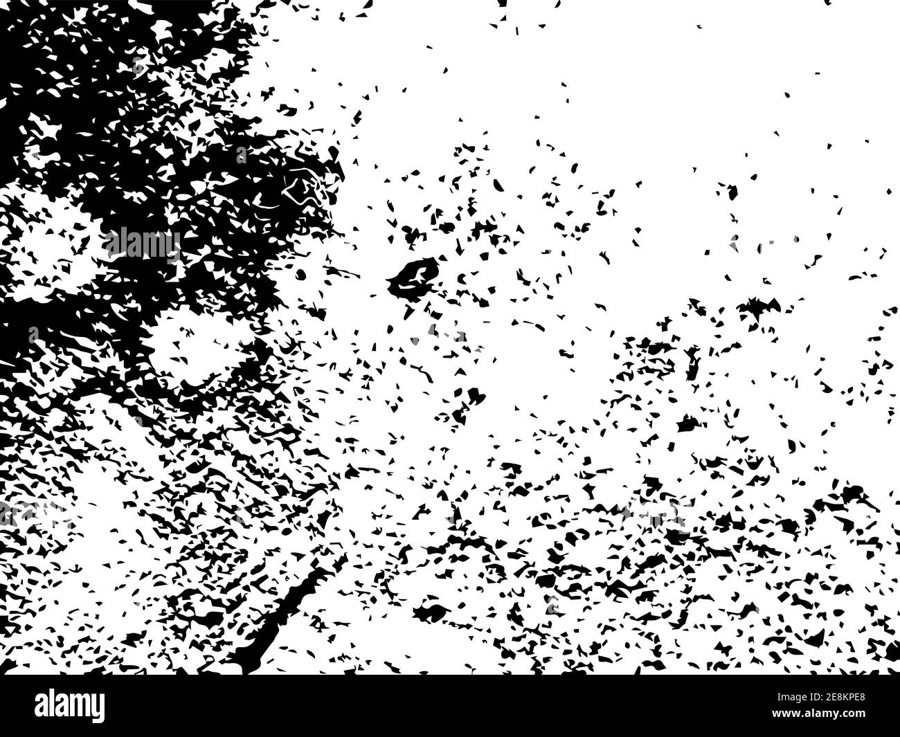 Grungy vector texture. Black splatter on white background. Dark ink ...