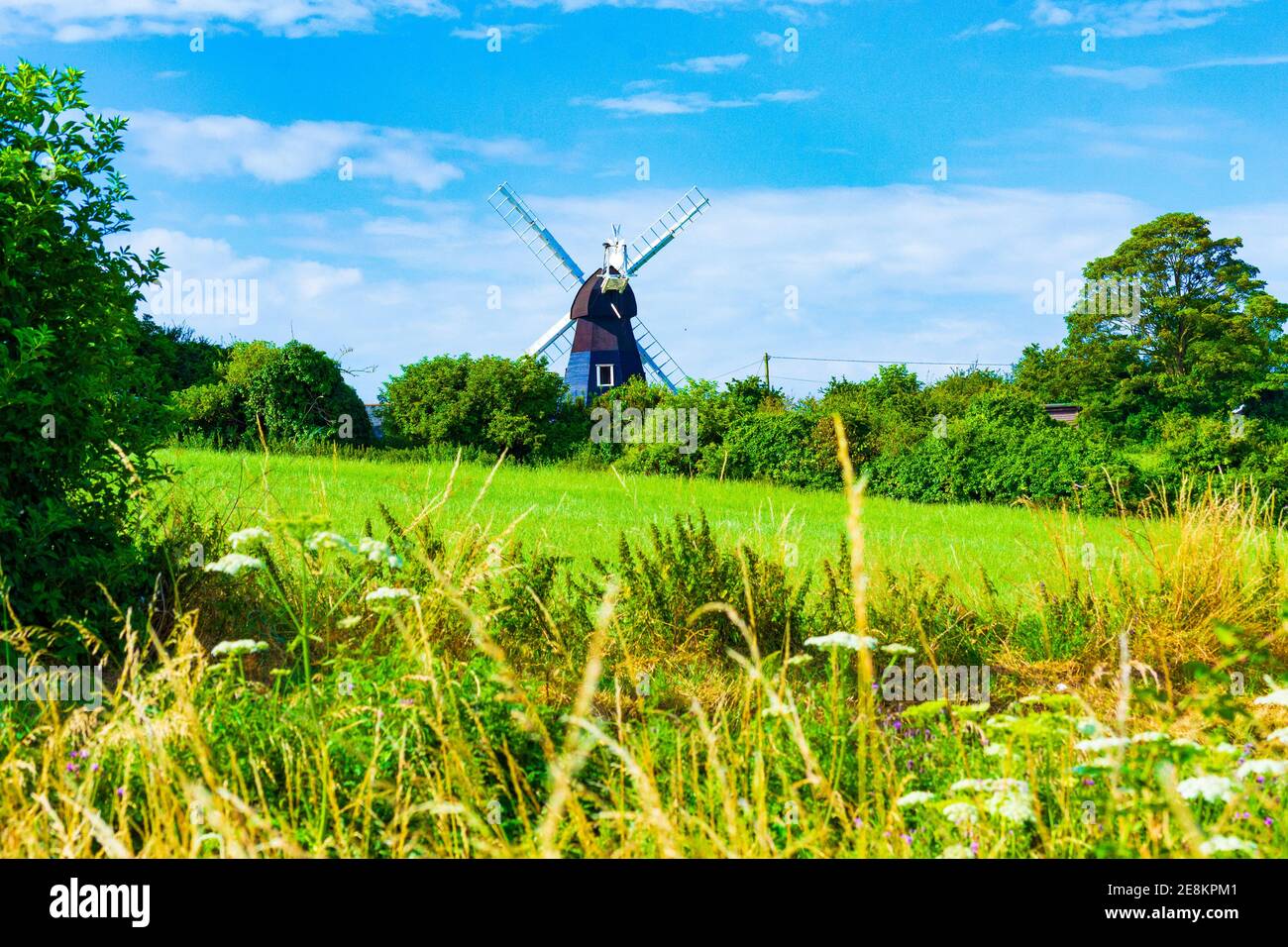 Wind farms and england village hi-res stock photography and images - Alamy