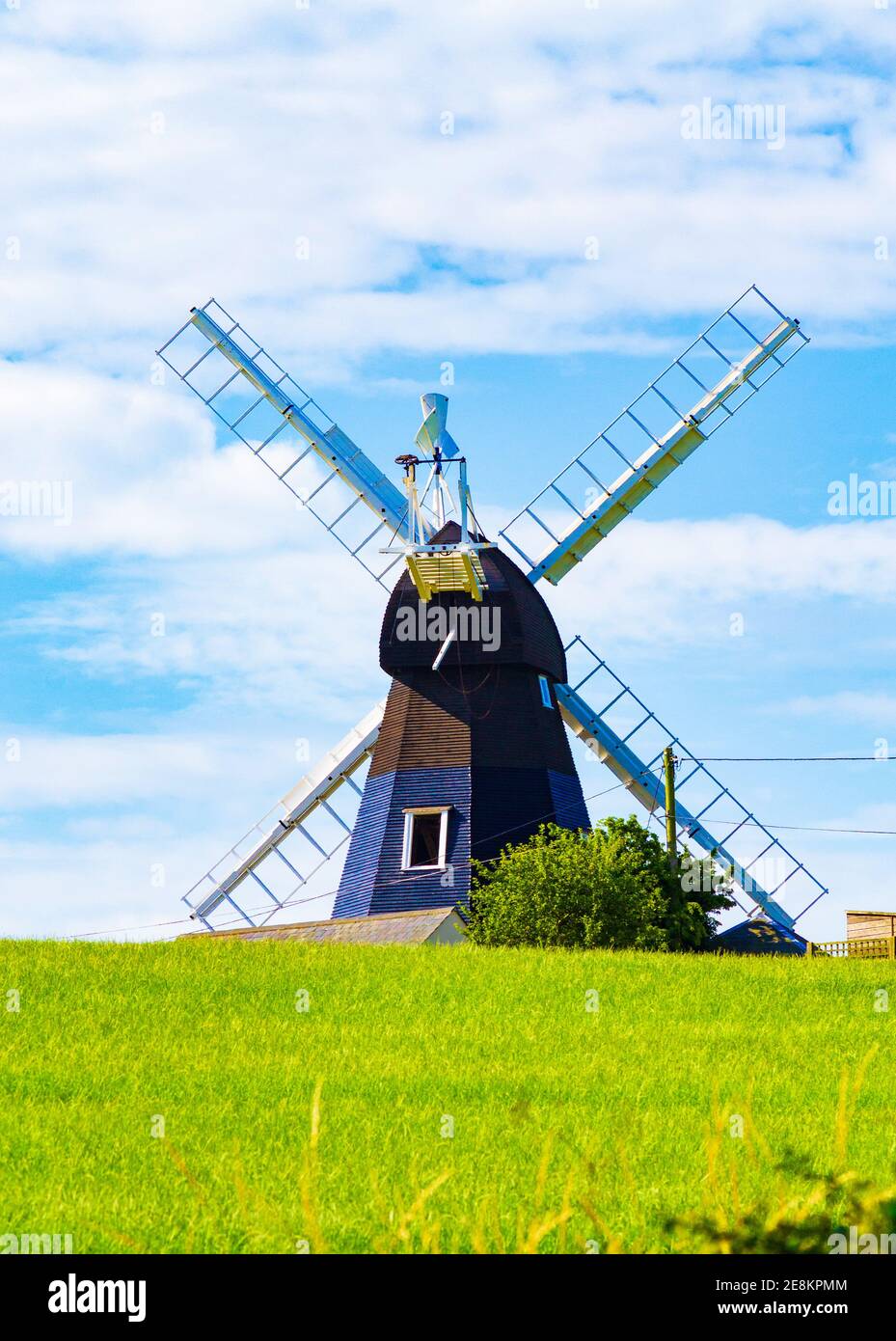 Wind farms and england village hi-res stock photography and images - Alamy