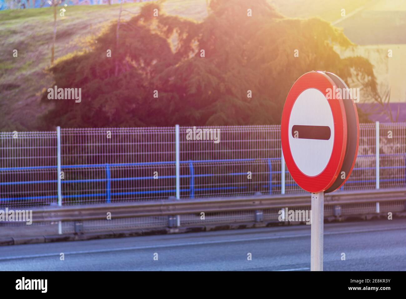 Vertical traffic sign warning of the proximity of a border, customs or ...