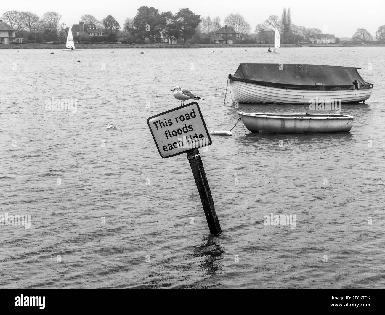 Tidal Flood at Bosham Stock Photo - Alamy
