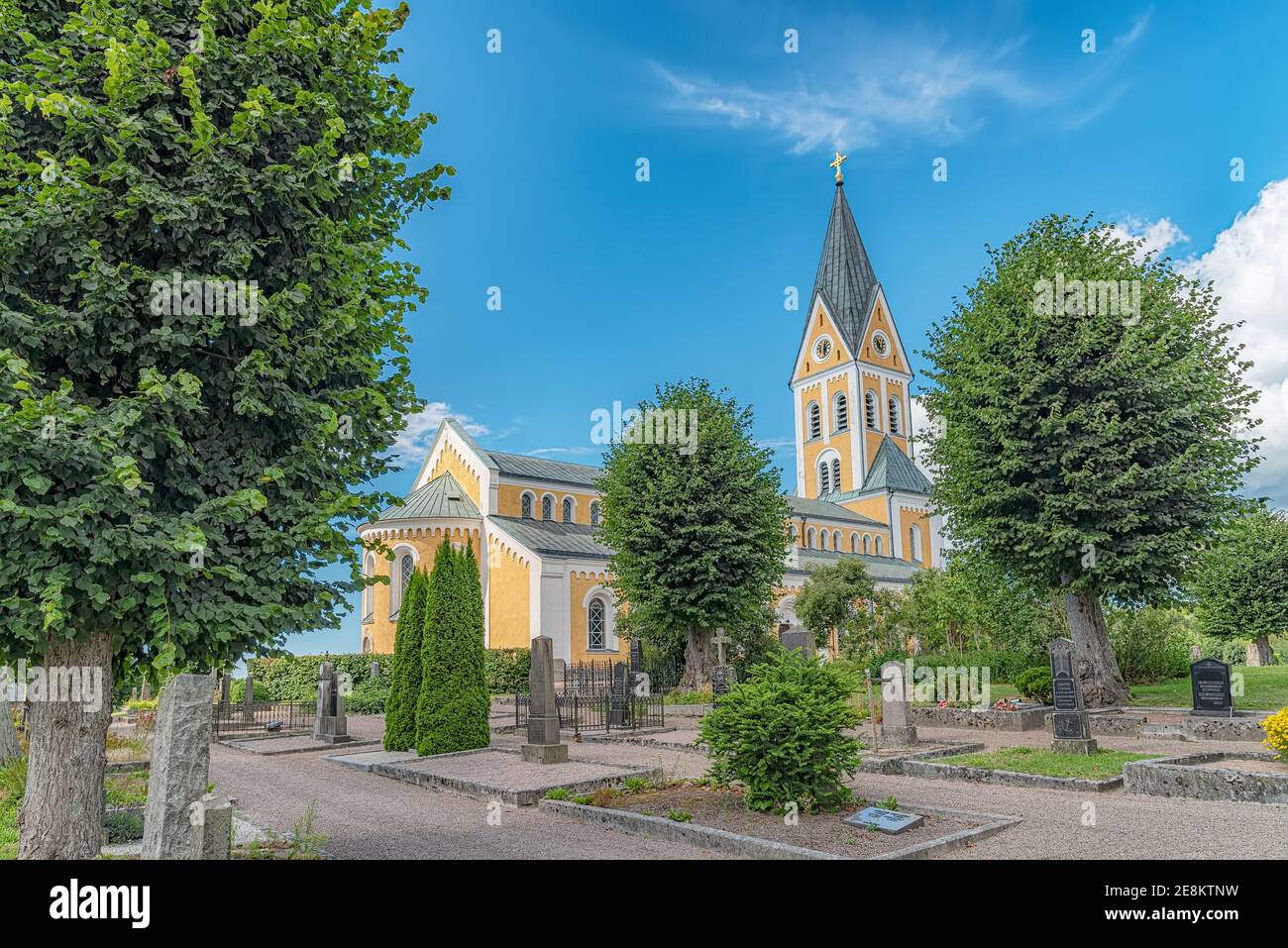 BLEKINGE, SWEDEN - AUGUST 01, 2020: The church was built in 1868-1872 ...
