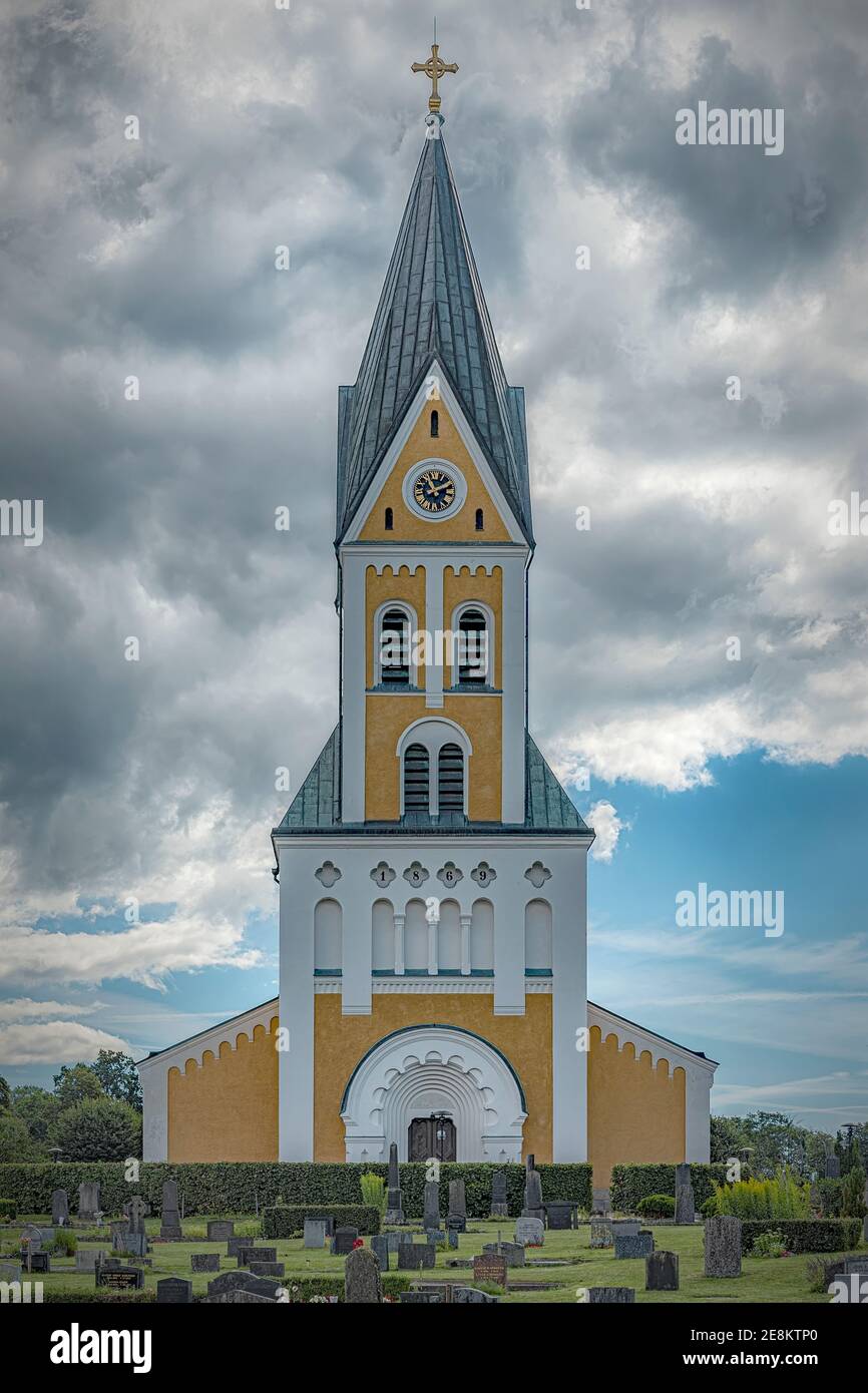BLEKINGE, SWEDEN - AUGUST 01, 2020: The church was built in 1868-1872 ...