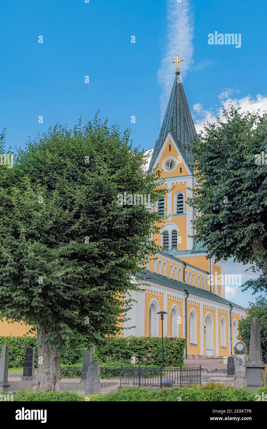 BLEKINGE, SWEDEN - AUGUST 01, 2020: The church was built in 1868-1872 ...