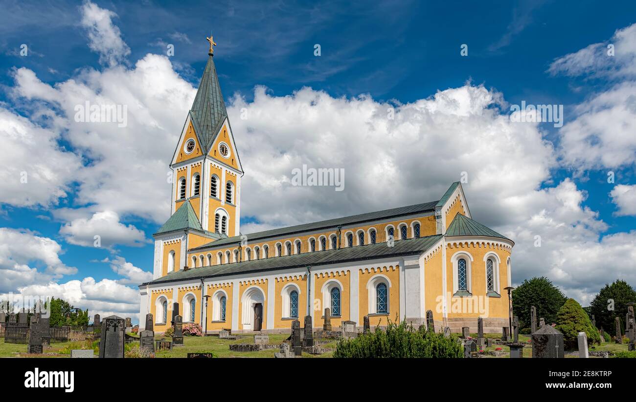 BLEKINGE, SWEDEN - AUGUST 01, 2020: The church was built in 1868-1872 ...