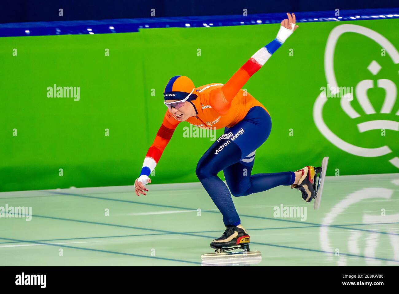 HEERENVEEN, THE NETHERLANDS - JANUARY 30: Marrit Fledderus of The ...