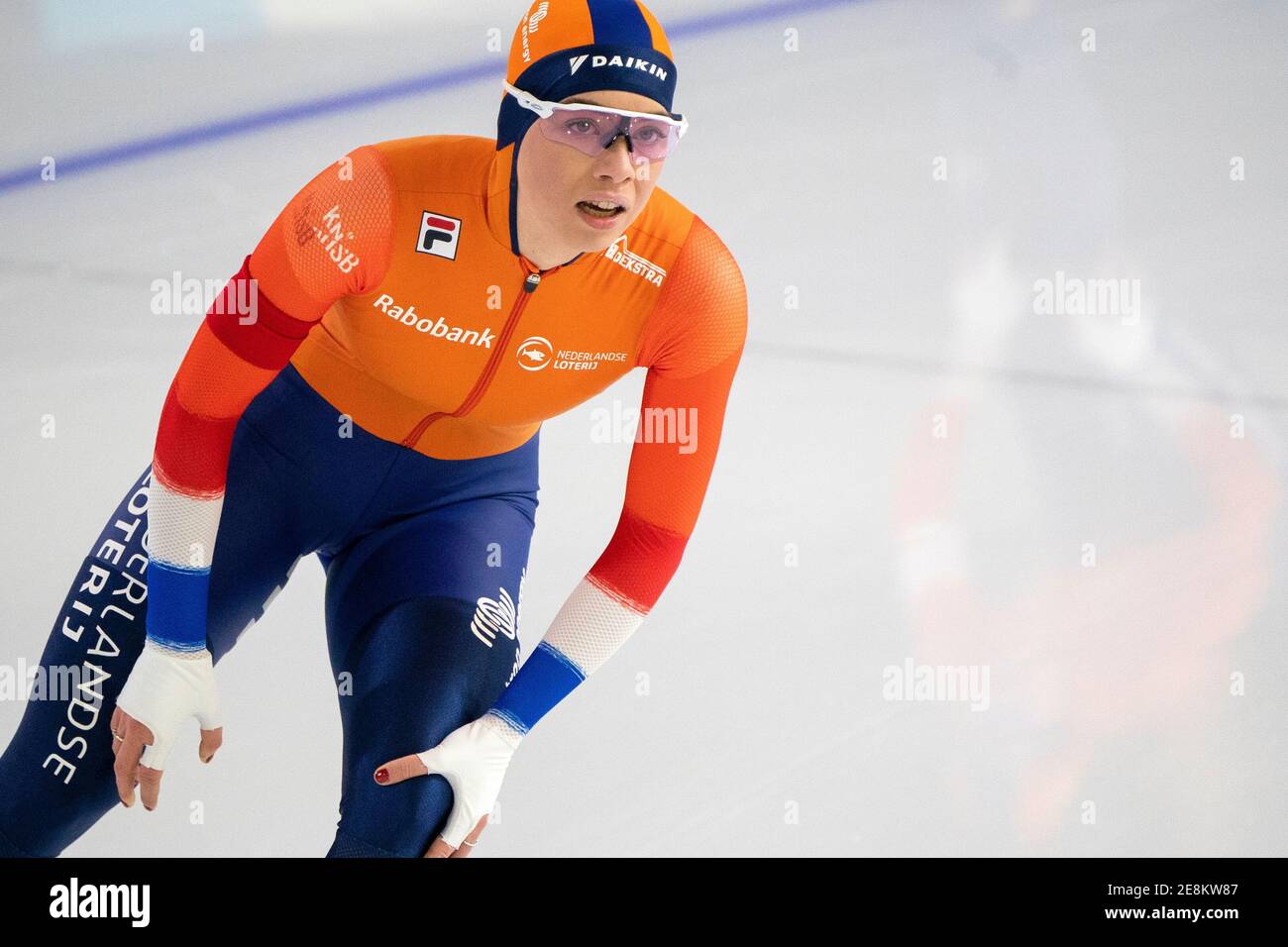 HEERENVEEN, THE NETHERLANDS - JANUARY 30: Marrit Fledderus of The ...