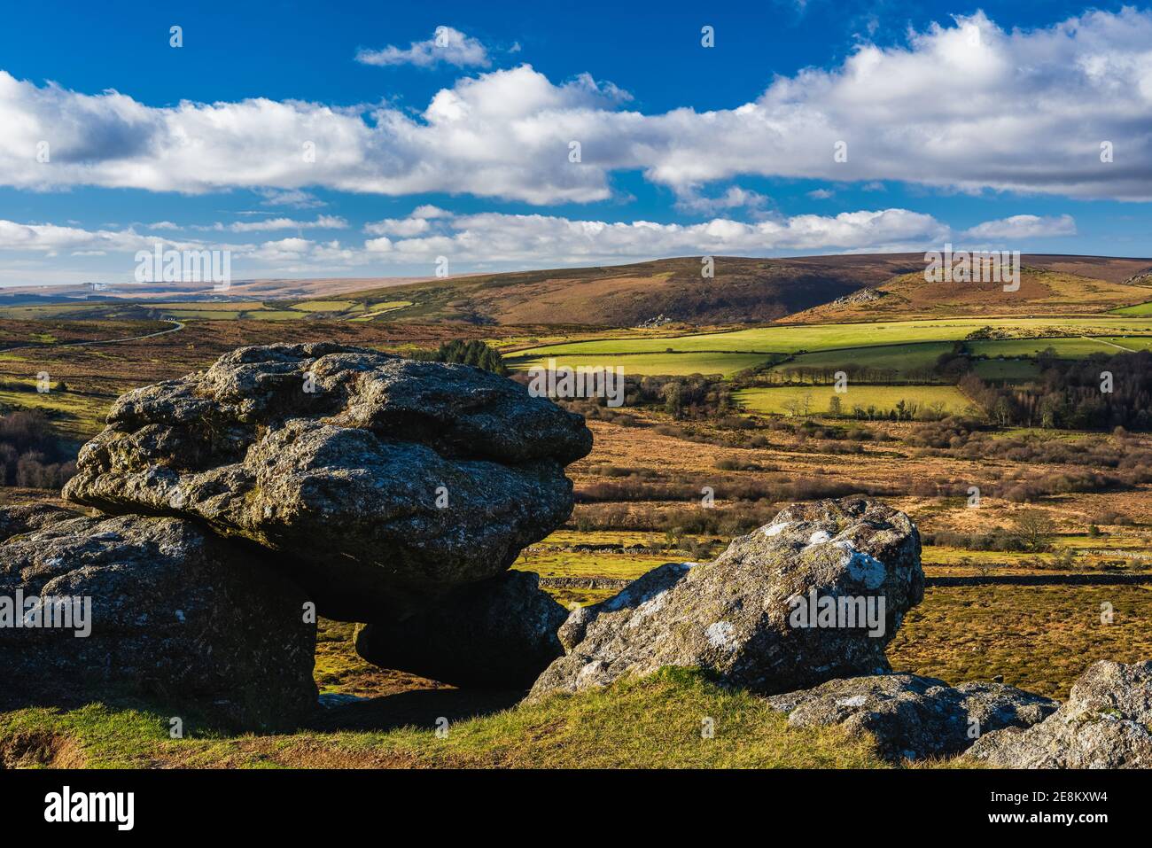 Haytor Rocks, Dartmoor Park, Devon, England, Europe Stock Photo - Alamy