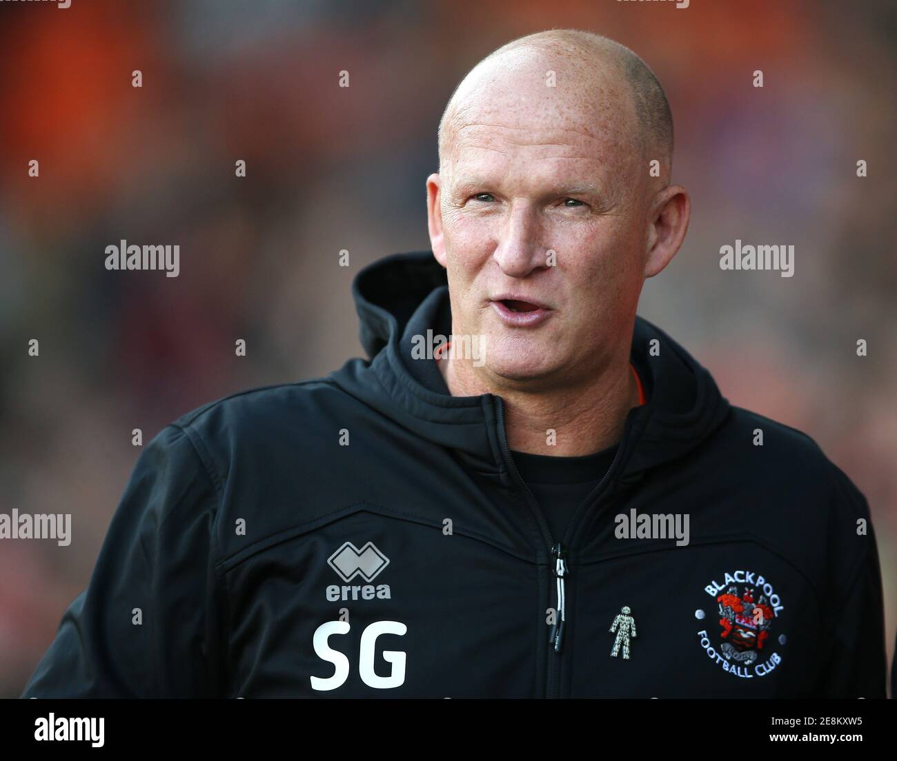 File photo dated 12-10-2019 of Blackpool's manager Simon Grayson. Issue ...