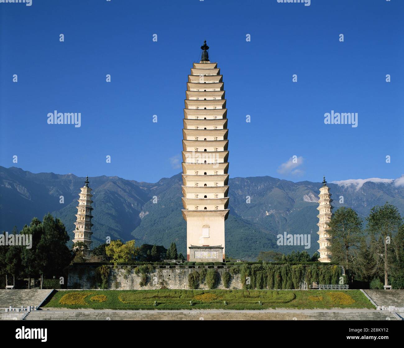 Asia,China,Yunnan Dali City,The Tang Dynasty Three Pagodas Temple Stock ...
