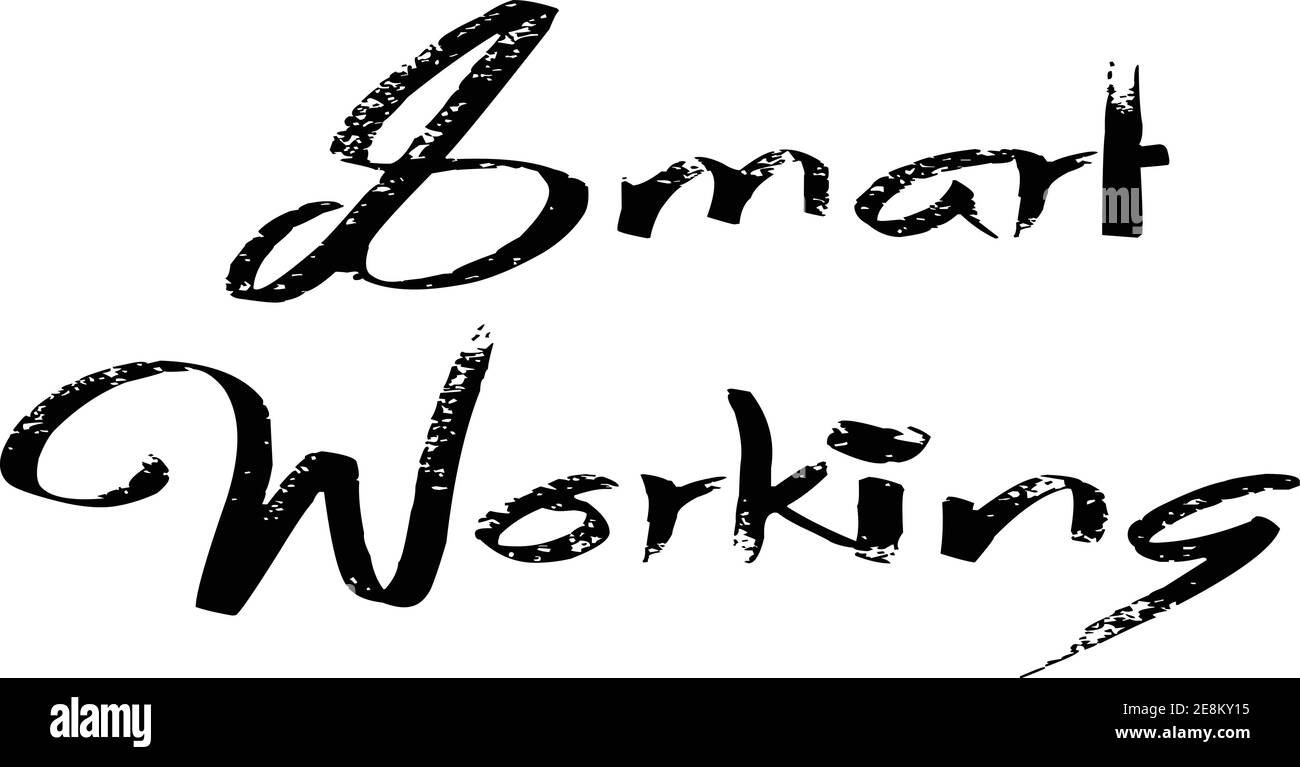 Smart Working text sign illustration on white background Stock Vector ...