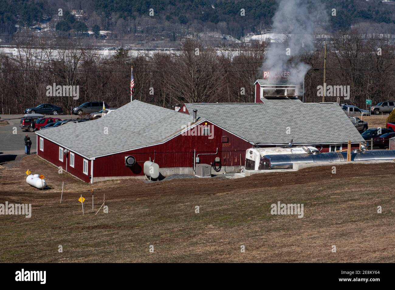 Westmoreland NH, Stuart and John's Maple House, Route 63 Stock Photo ...