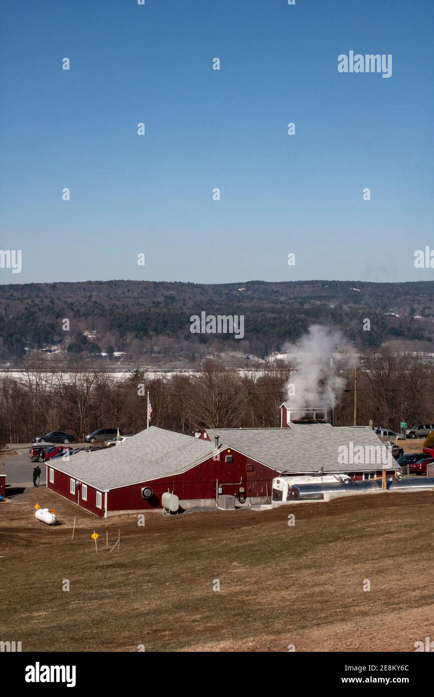 Westmoreland NH, Stuart and John's Maple House, Route 63 Stock Photo ...