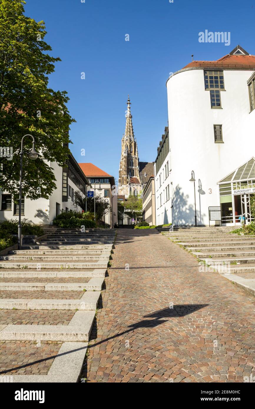 Esslingen, GERMANY: view of medieval town Esslingen am Neckar in ...