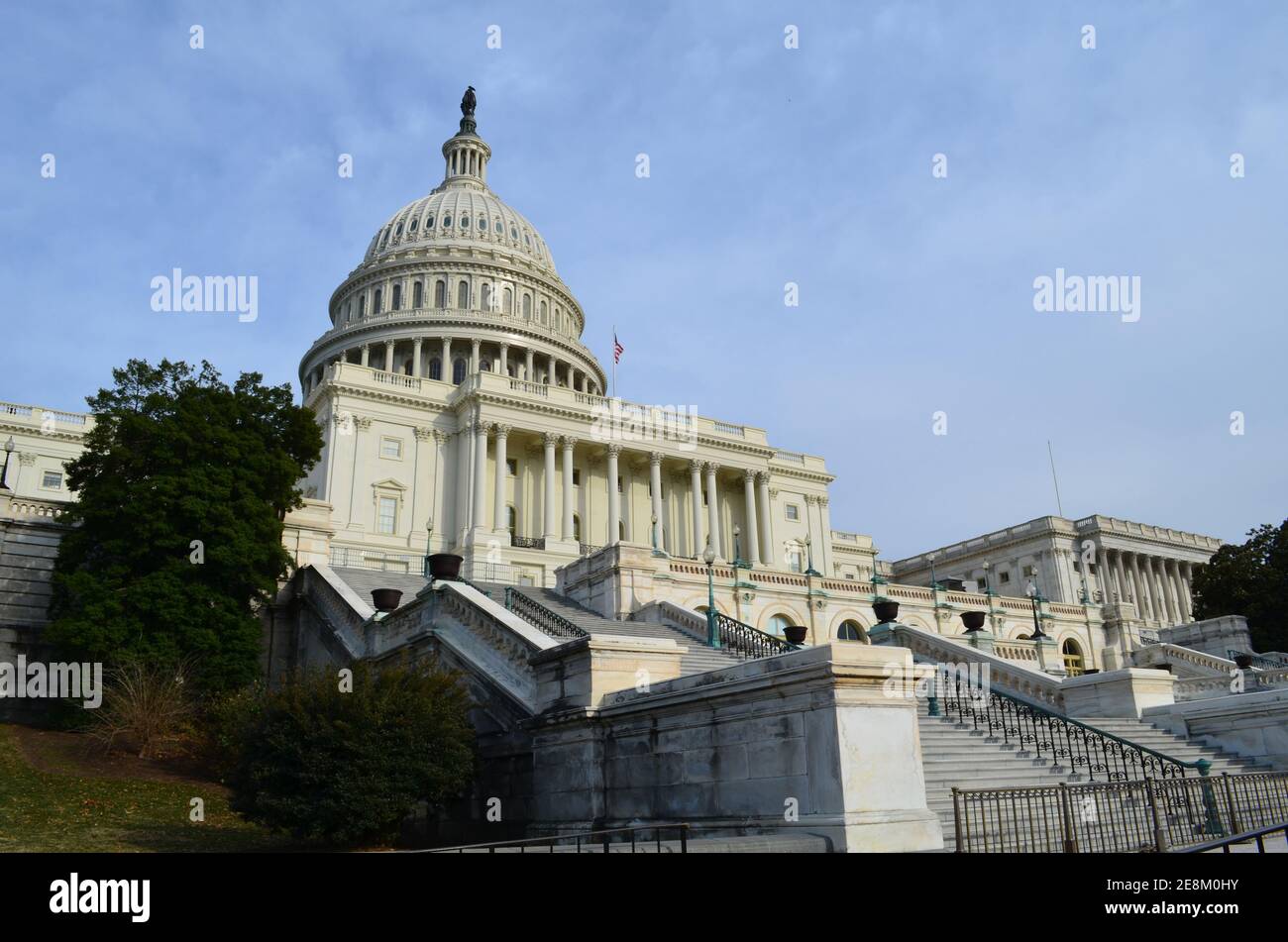 Fantastic look up the steps of the US Capitol Building Stock Photo - Alamy