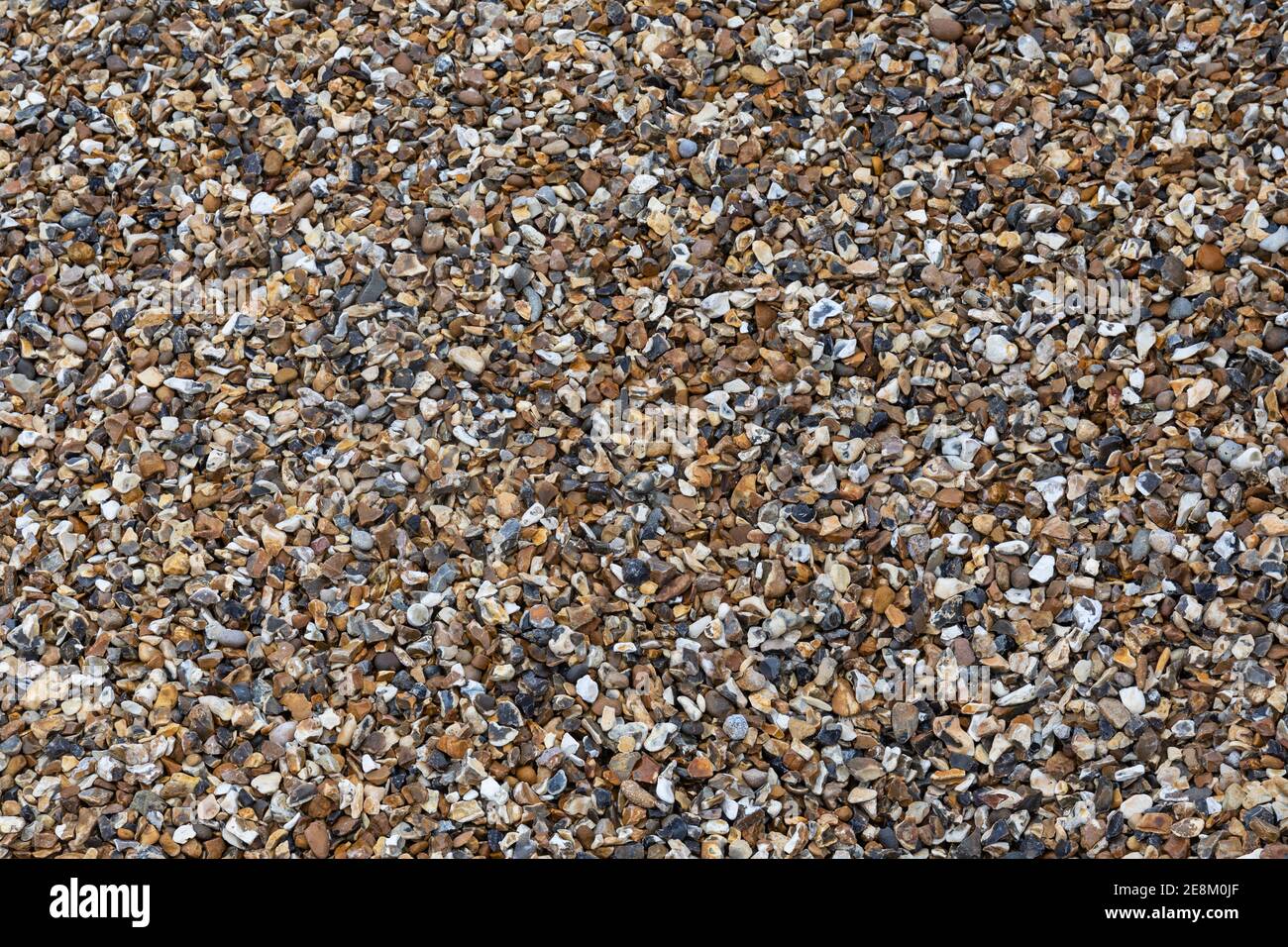 Close up of Bashford Romsey Shingle / Flint gravel a decorative ...