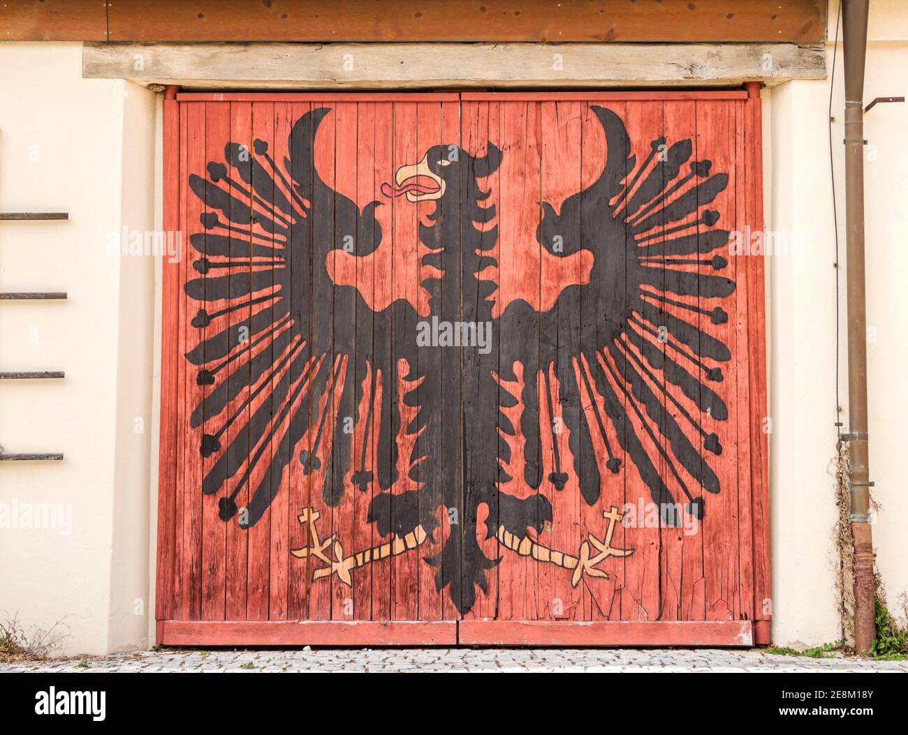 Eagle, coat of arms of Abenberg, Germany Stock Photo - Alamy