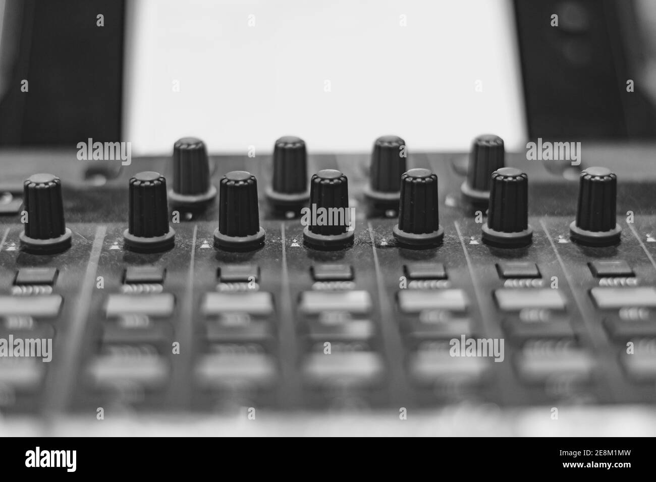 Musical equipment music console Black and White Stock Photos & Images ...