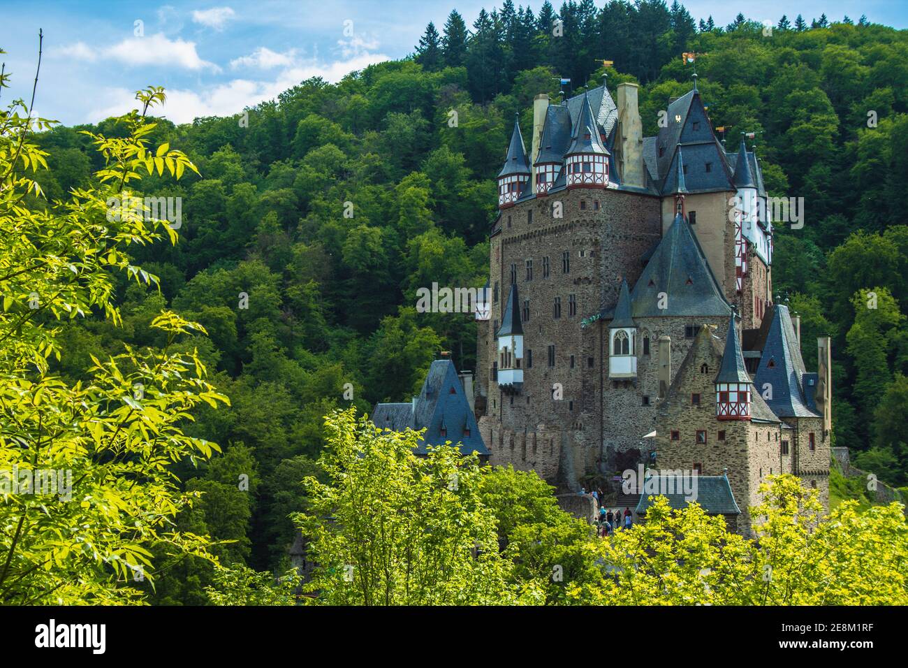 Eltz Castle in Western Germany. This picturesque castle is one of the ...