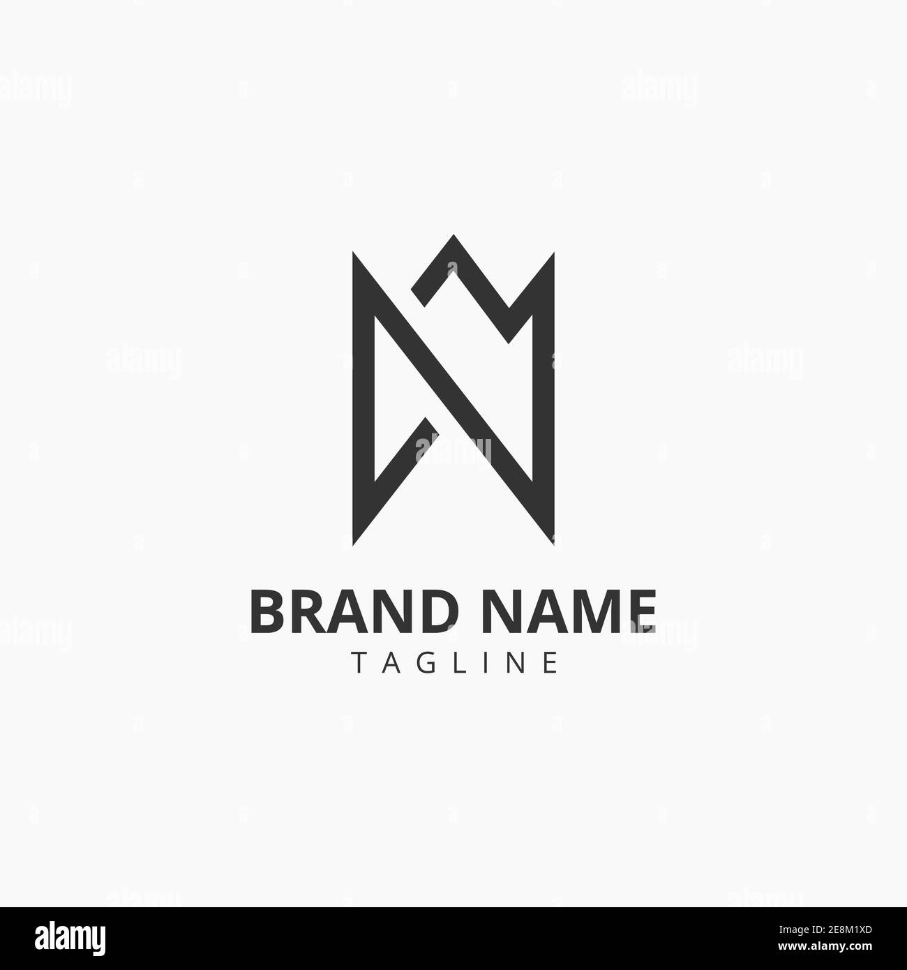 Modern Letter N Crown Logo Vector Template Elegant Style Stock Vector ...