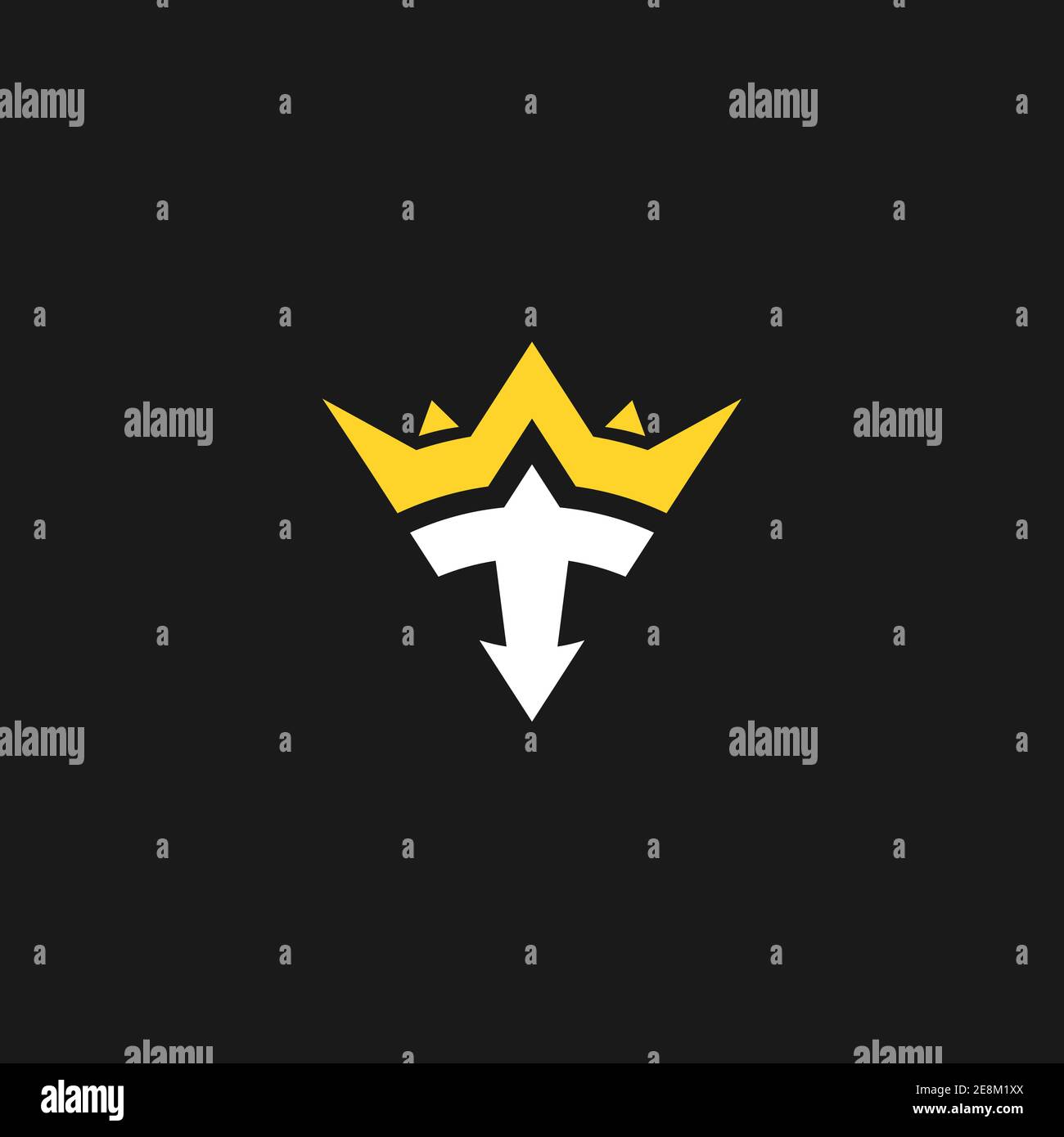 Elegant Letter T Crown Logo Vector Template Elegant Style Stock Vector ...