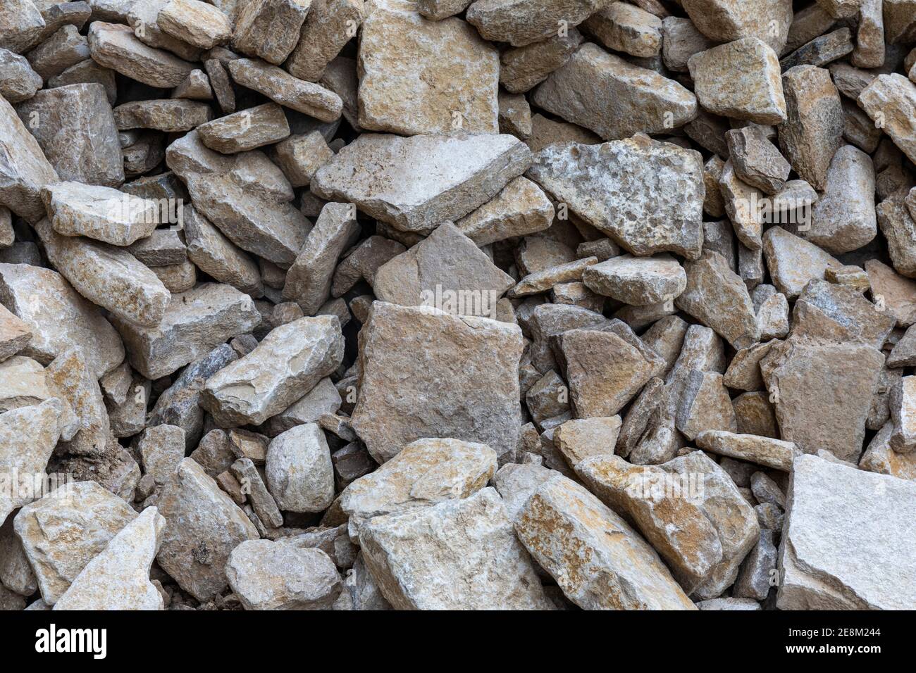 Close up of a pile of Purbeck Walling Stones for sale at a Builders ...