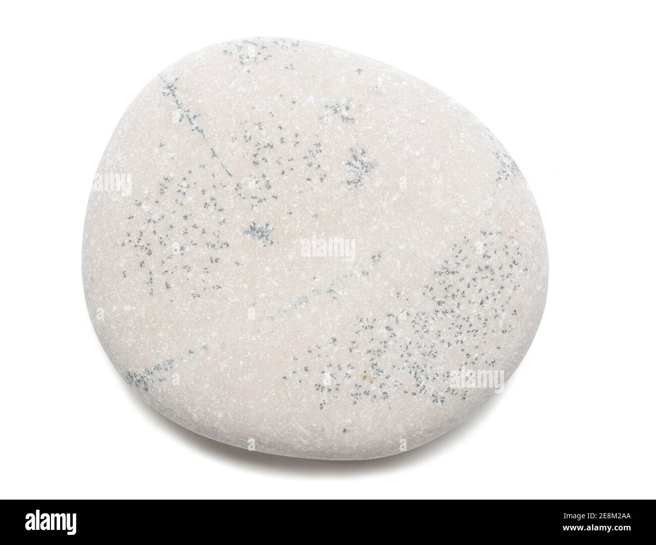 Pebble. Smooth gray sea stone isolated on white background Stock Photo ...