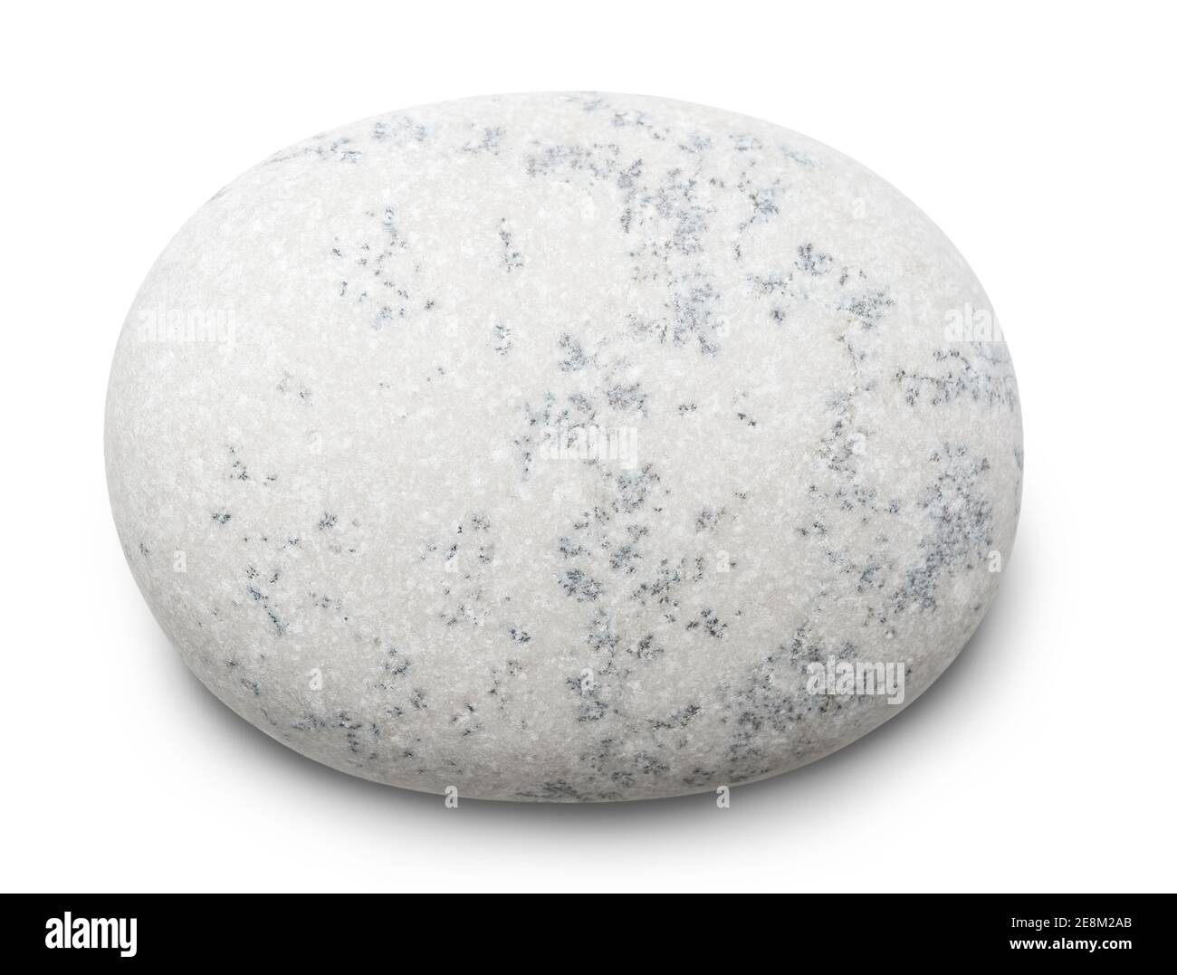 Pebble. Smooth gray sea stone isolated on white background Stock Photo ...