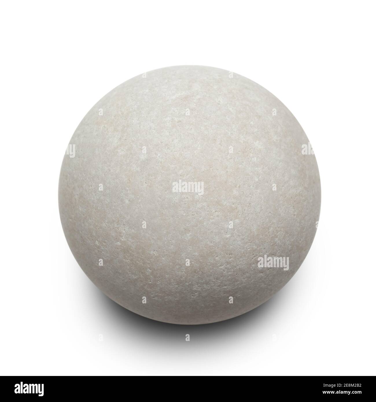 Pebble. Smooth gray sea ball stone isolated on white background Stock ...